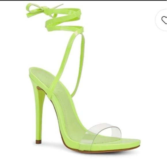 SCHUTZ | Shoes | Schutz Cloe Vinyl Heel In Green Fresh | Poshmark